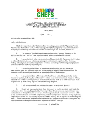 Chef contract | PDF
