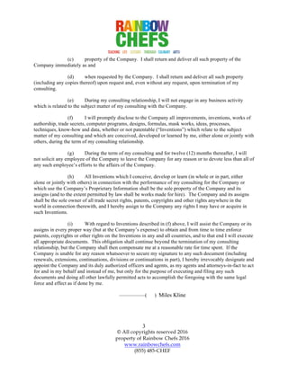 Chef contract | PDF