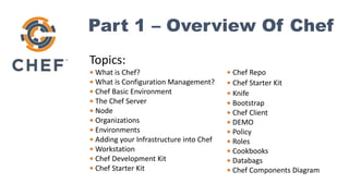 Chef fundamentals | PPTX | Cloud Computing | Internet