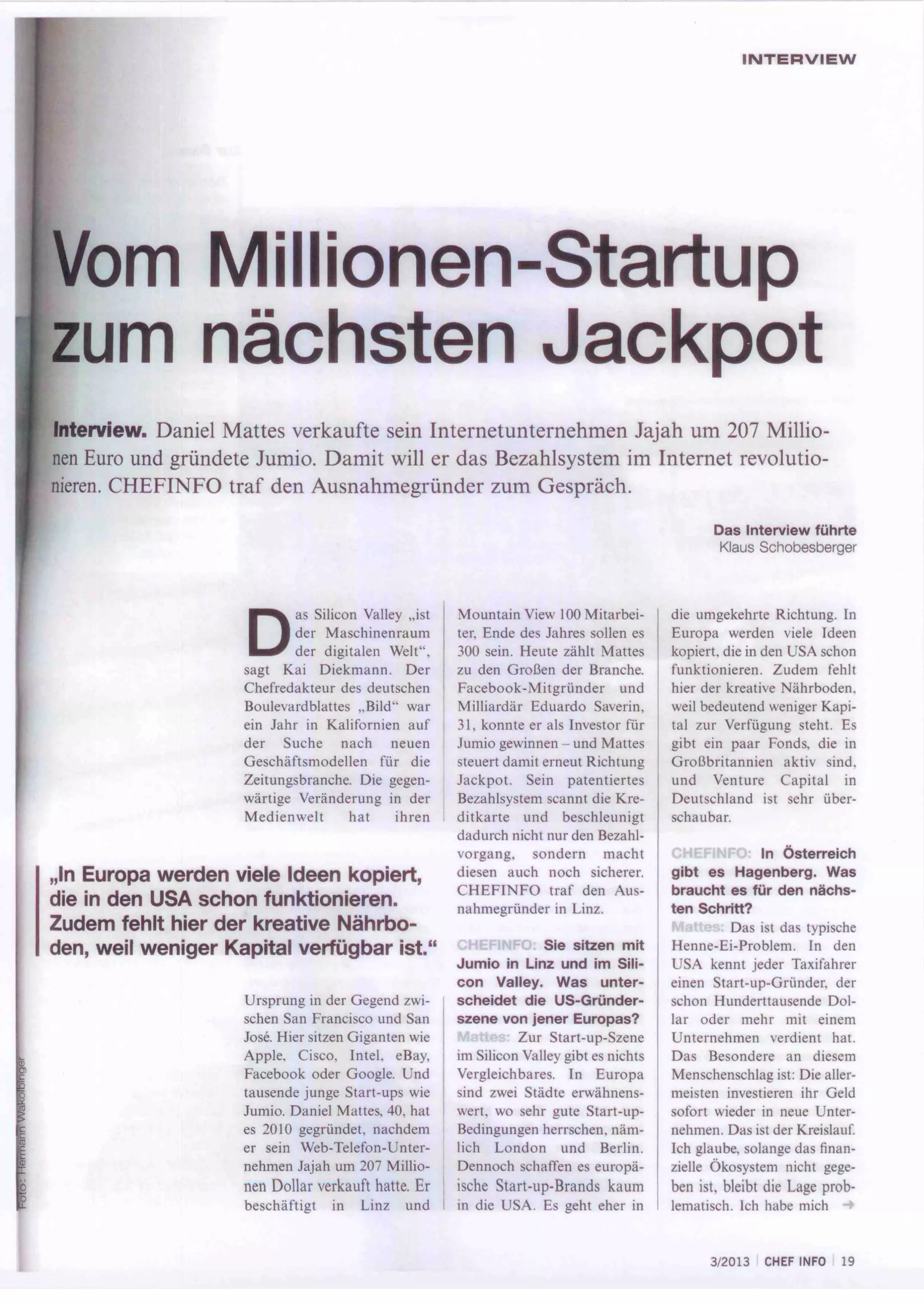Interview Daniel Mattes Chefinfo | PDF