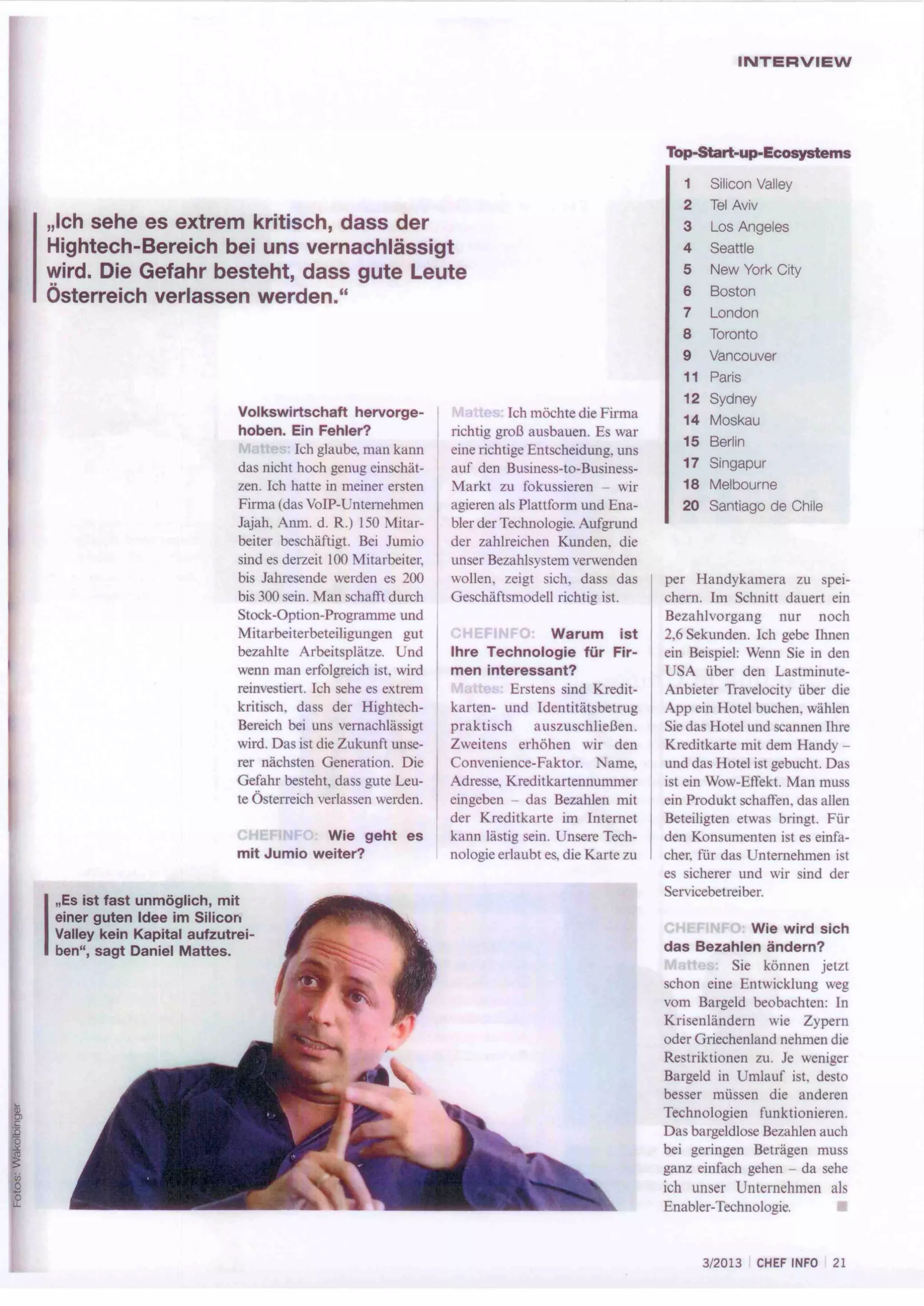 Interview Daniel Mattes Chefinfo | PDF