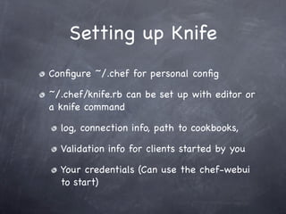Chef 0.8, Knife and Amazon EC2 | KEY | Cloud Computing | Internet