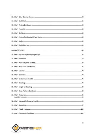 Chef tutorial | PDF | Computer Software and Applications | Computing