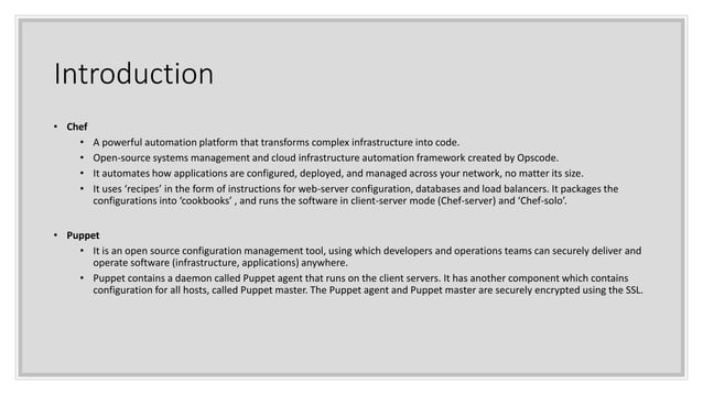 Chef vs puppet | PPT
