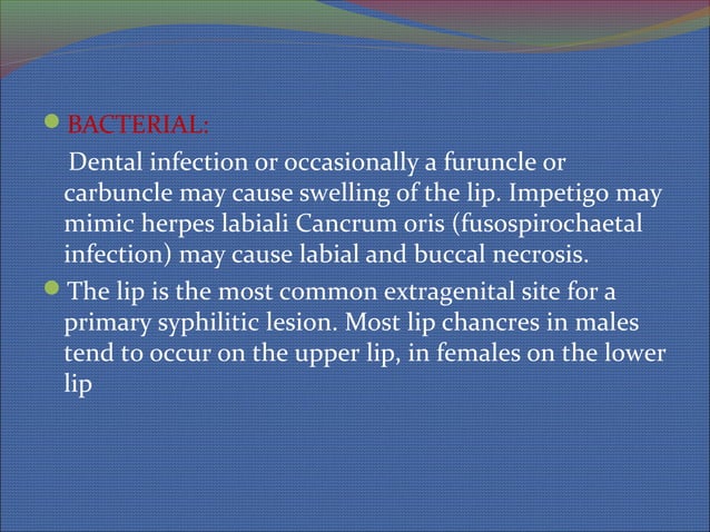Cheilitis | PPT | Dental Health | Diseases and Conditions