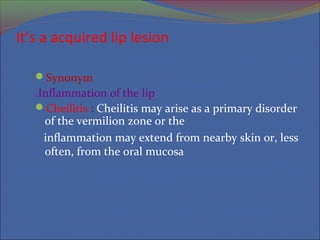 Cheilitis | PPT
