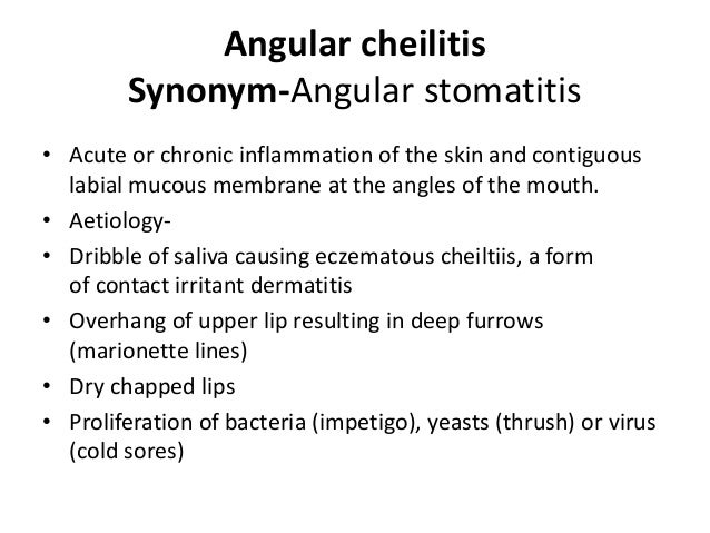 Angular Cheilitis Versus Herpes Angular Stomatitis YouTube