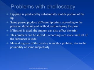 Cheiloscopy main/ dental implant courses | PPTX