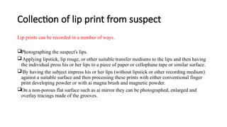 Cheiloscopy ppt. LIP PRINTING FORENSIC PATHOLOGY | PPTX