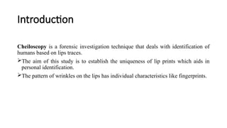 Cheiloscopy ppt. LIP PRINTING FORENSIC PATHOLOGY | PPTX
