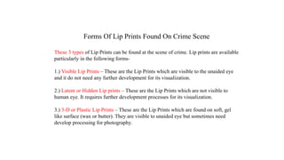 Cheiloscopy ppt. LIP PRINTING FORENSIC PATHOLOGY | PPTX