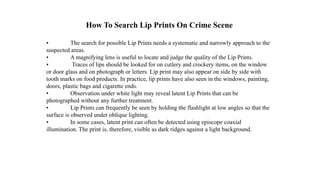 Cheiloscopy ppt. LIP PRINTING FORENSIC PATHOLOGY | PPTX