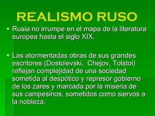 Chejov Y Realismo Ruso | PPT