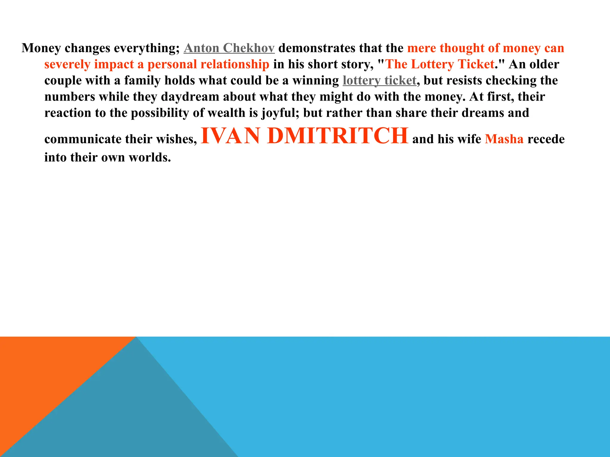 The Lottery Ticket by Anton Chekhov.ppt