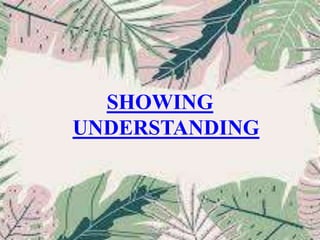 Cheking for understanding | PPT
