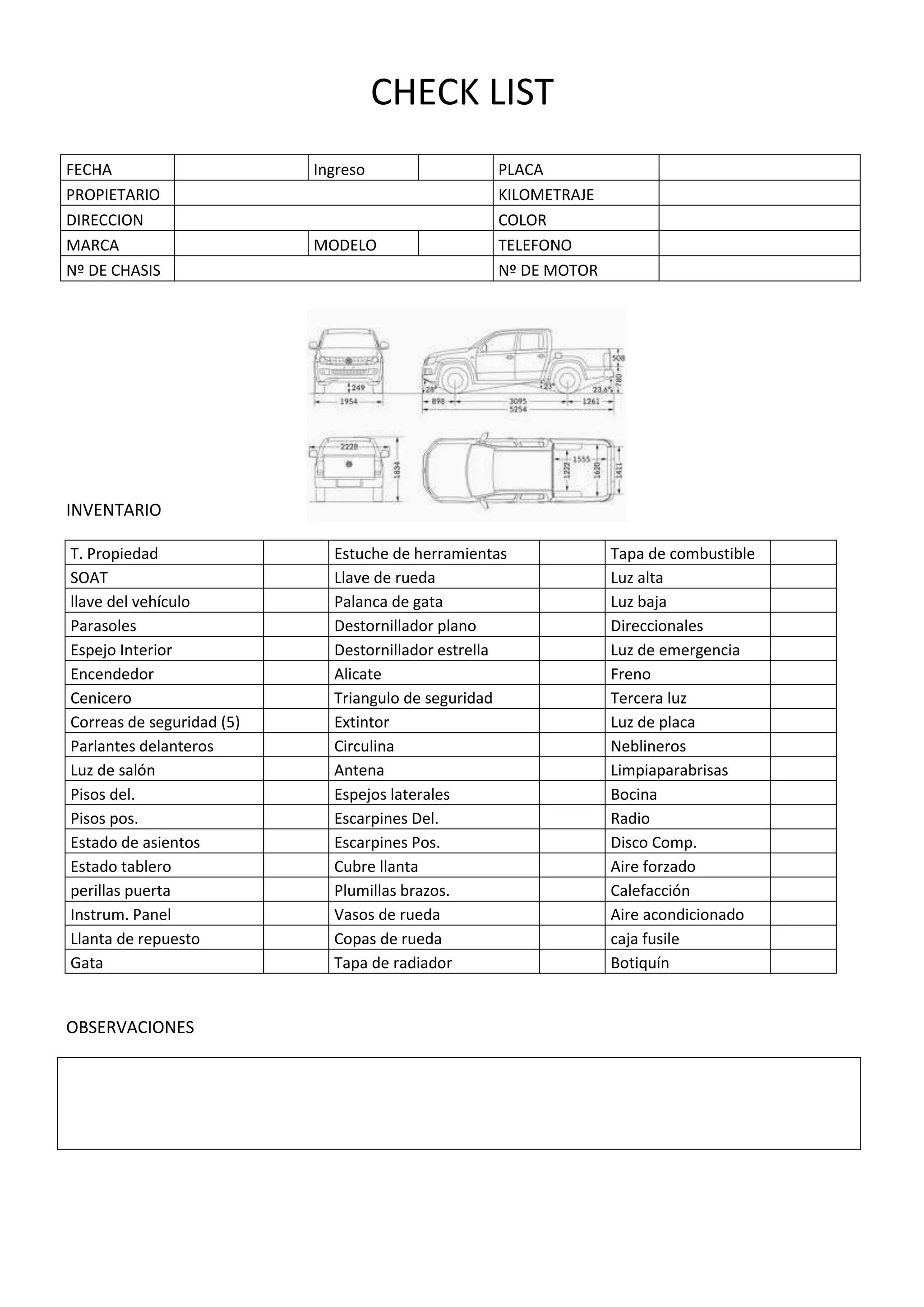 Chek list | DOCX