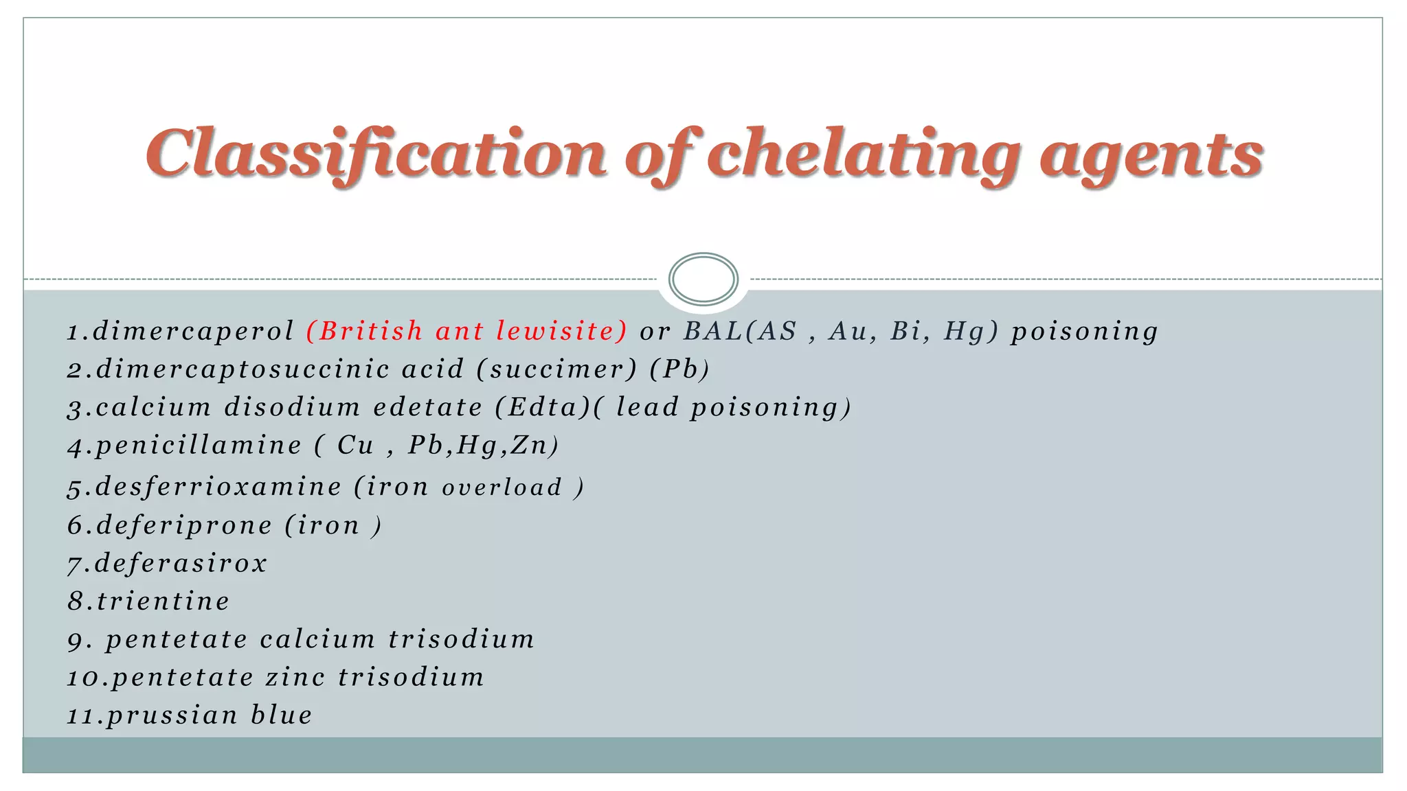 Chelating agents | PPTX