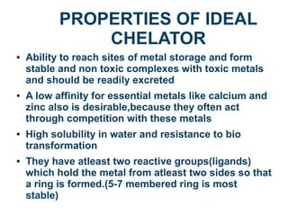 Chelating agents -pharmacology | ODP