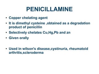 Chelating agents -pharmacology | ODP