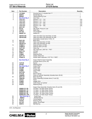 Chelsea 277-parts-manual | PDF