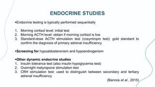 PATHOPHYSIOLOGY OF ADRENAL INSUFFICIENCY: A HORMONAL AND METABOLIC ...