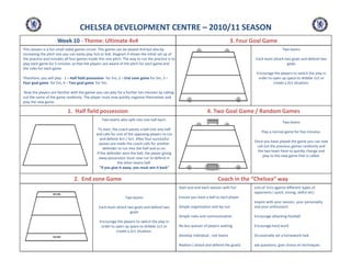 Chelsea FC - Development Centre Programme | PDF