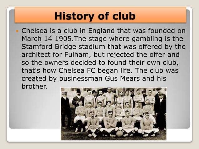Chelsea football club (1) | PPTX | Soccer | Sports