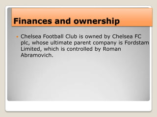 Chelsea football club (1) | PPTX