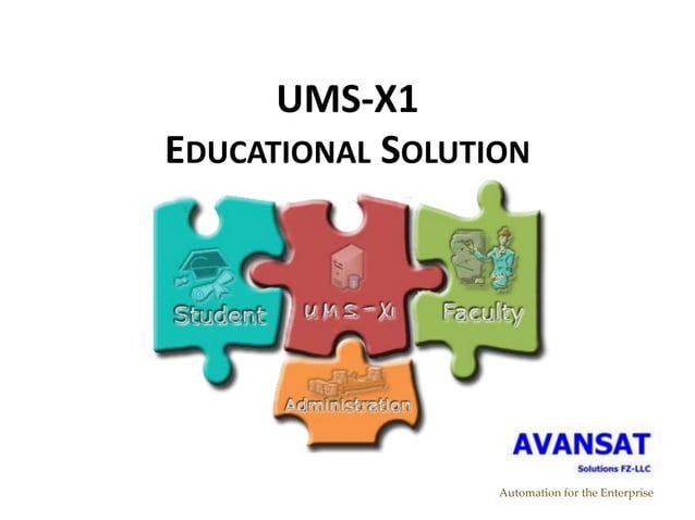 University Management System - UMS-X1 | PPT
