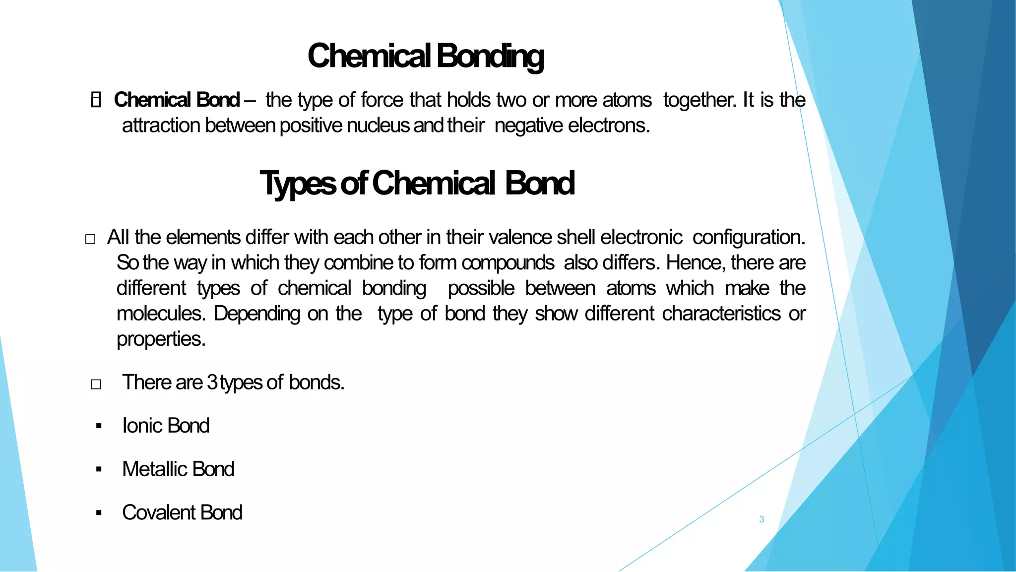 Chemical Bonding & Its Types Chem 101 | PPTX