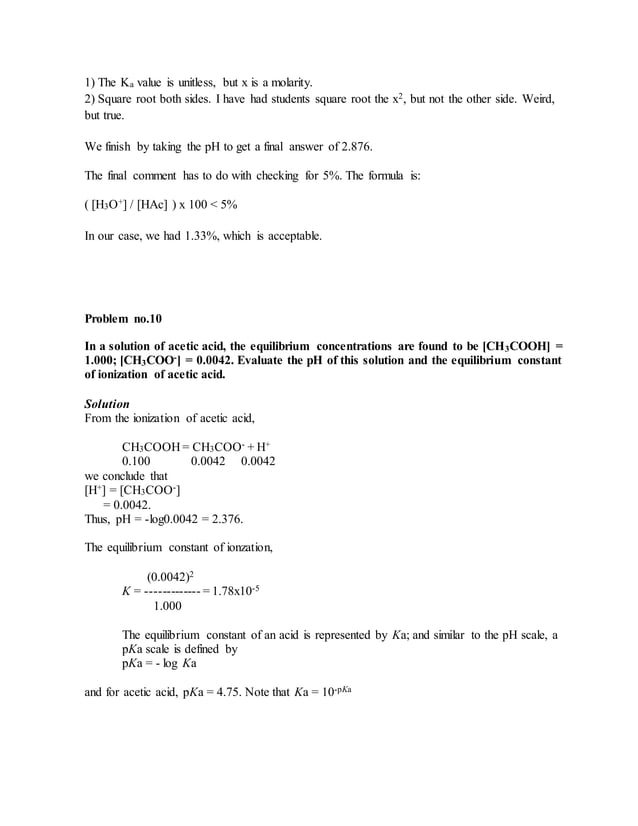 Chem.116 qualitative chemistry problem set