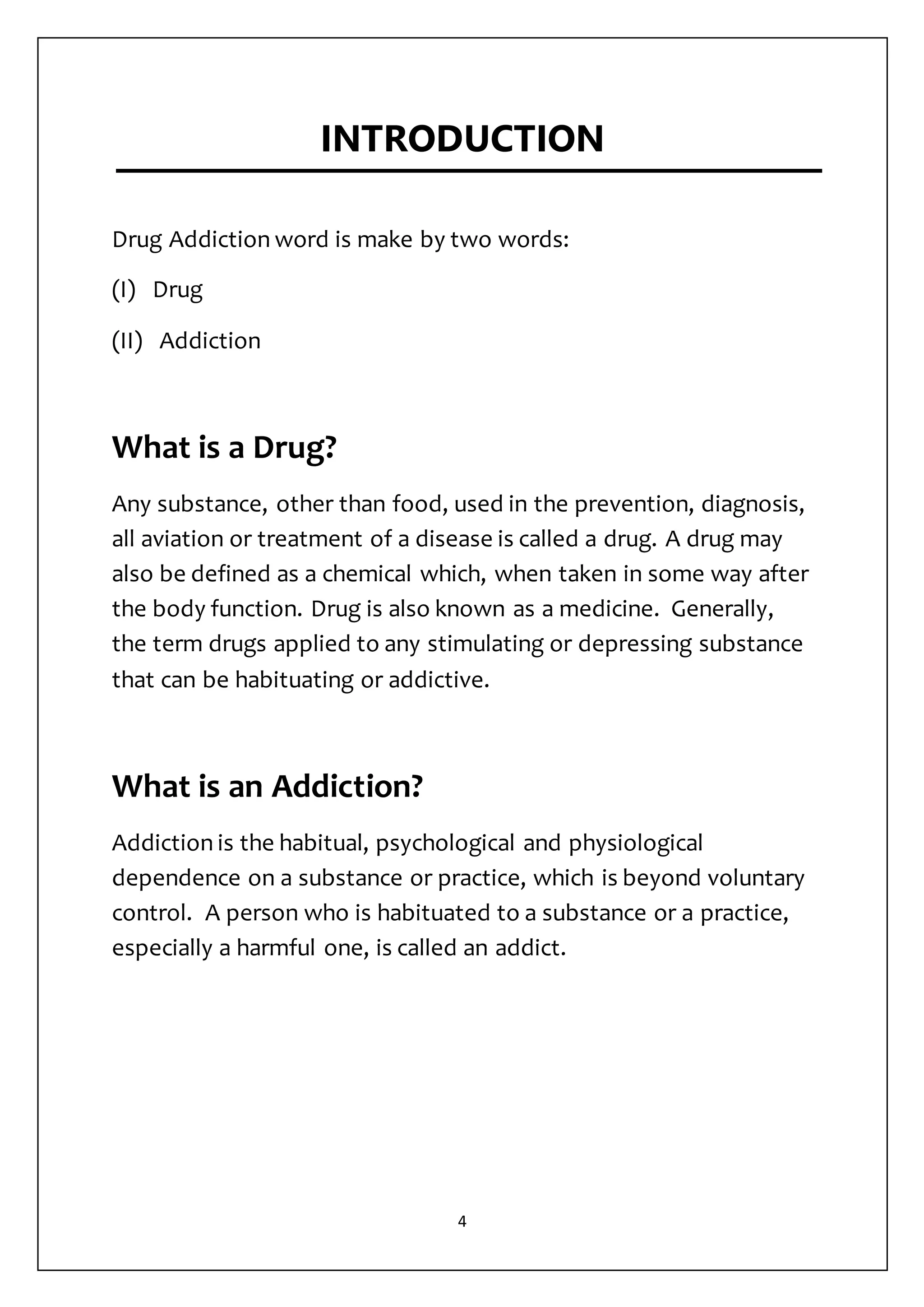 Chemistry Investigatory Project Class 12 - Drugs | DOCX