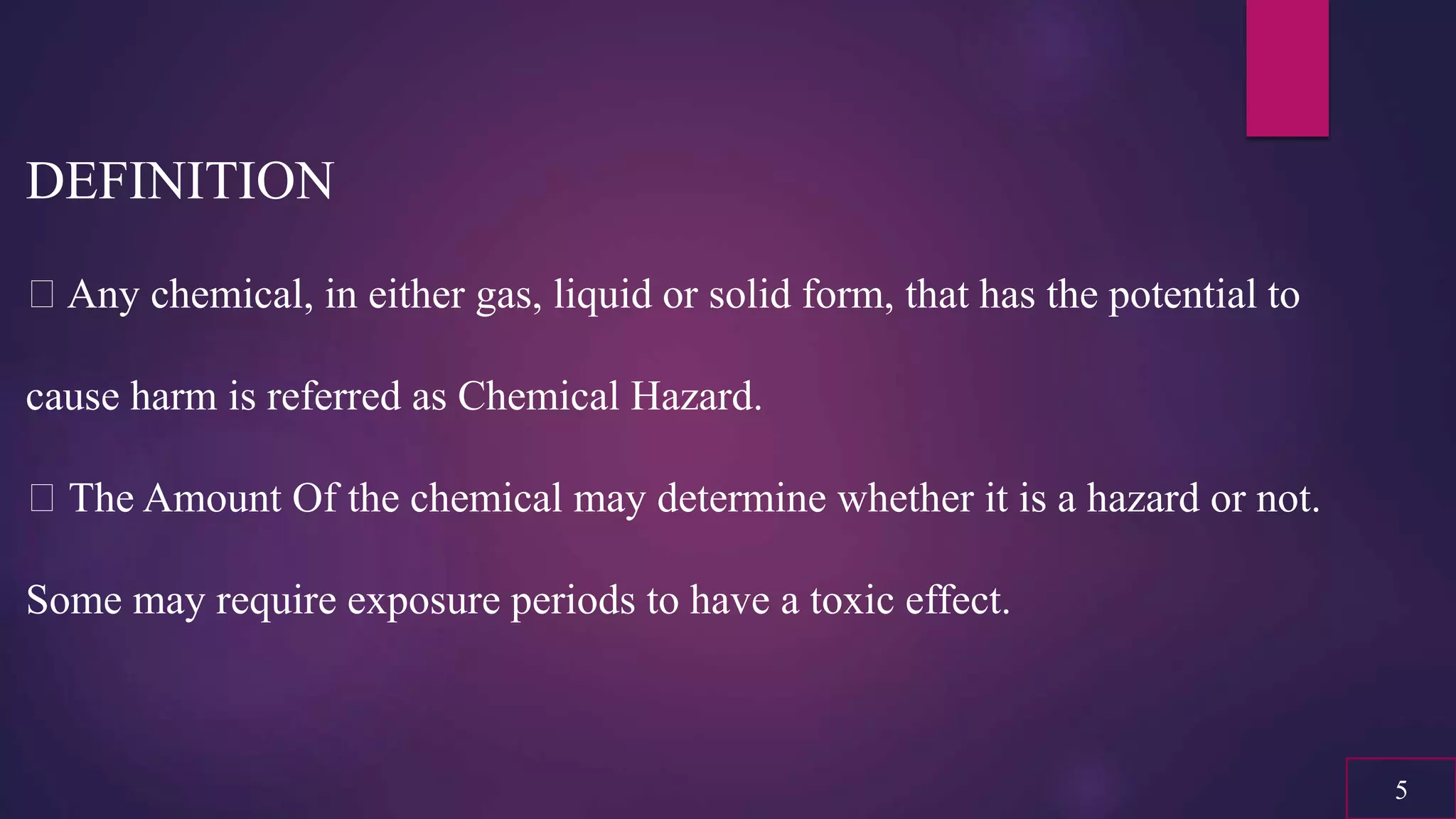 CHEMICAL BASED HAZARDS | PPTX