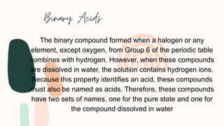 Naming of Chemical Compounds Chemistry xvsv | PPT