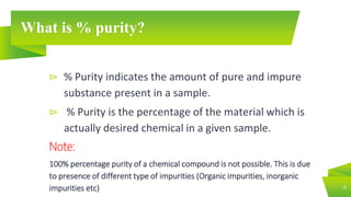 Determination of % purity of a compound by by Using DSC | PDF