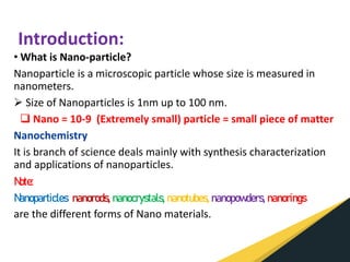 Preparation and Characterization of nano particles pdf | PDF