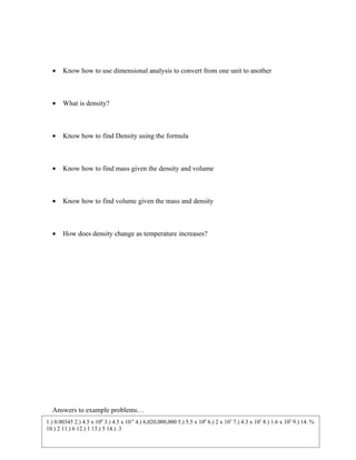 Chemistry - Chp 3 - Scientific Measurement - Study Guide | PDF