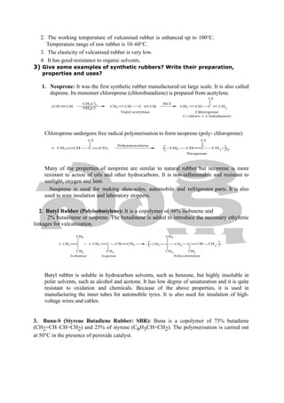 Chem unit-3-rubbers | PDF