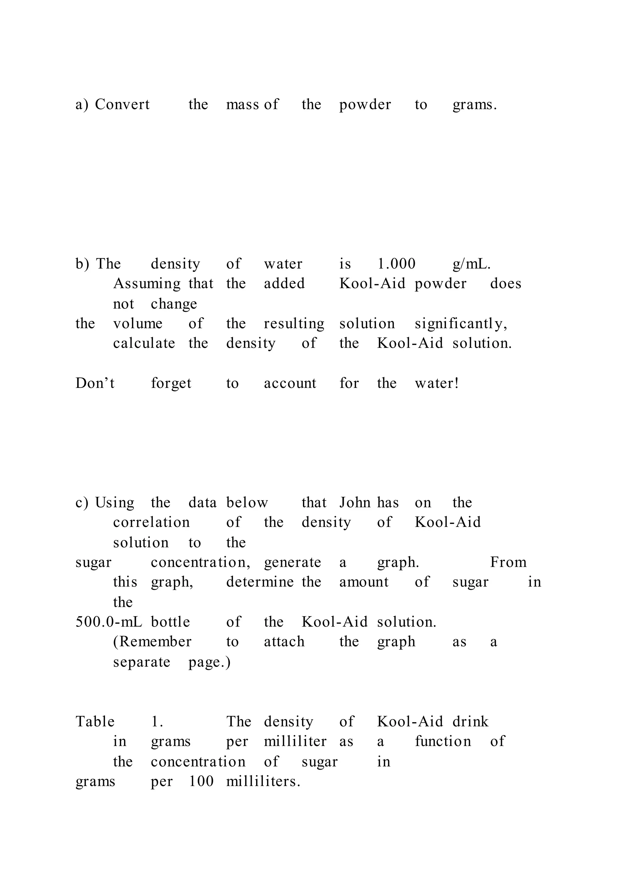 CHEM100 CGA Rubric Spring 2020 Lab Assignment Que | PDF