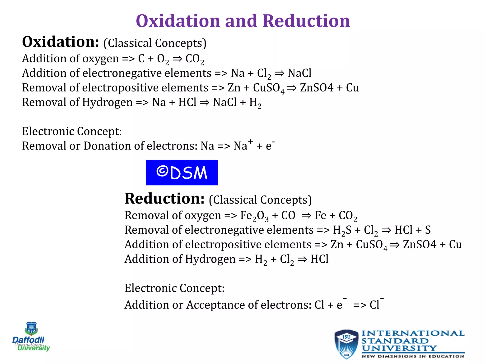 Oxidation and reduction, Balancing the redox rections | PDF