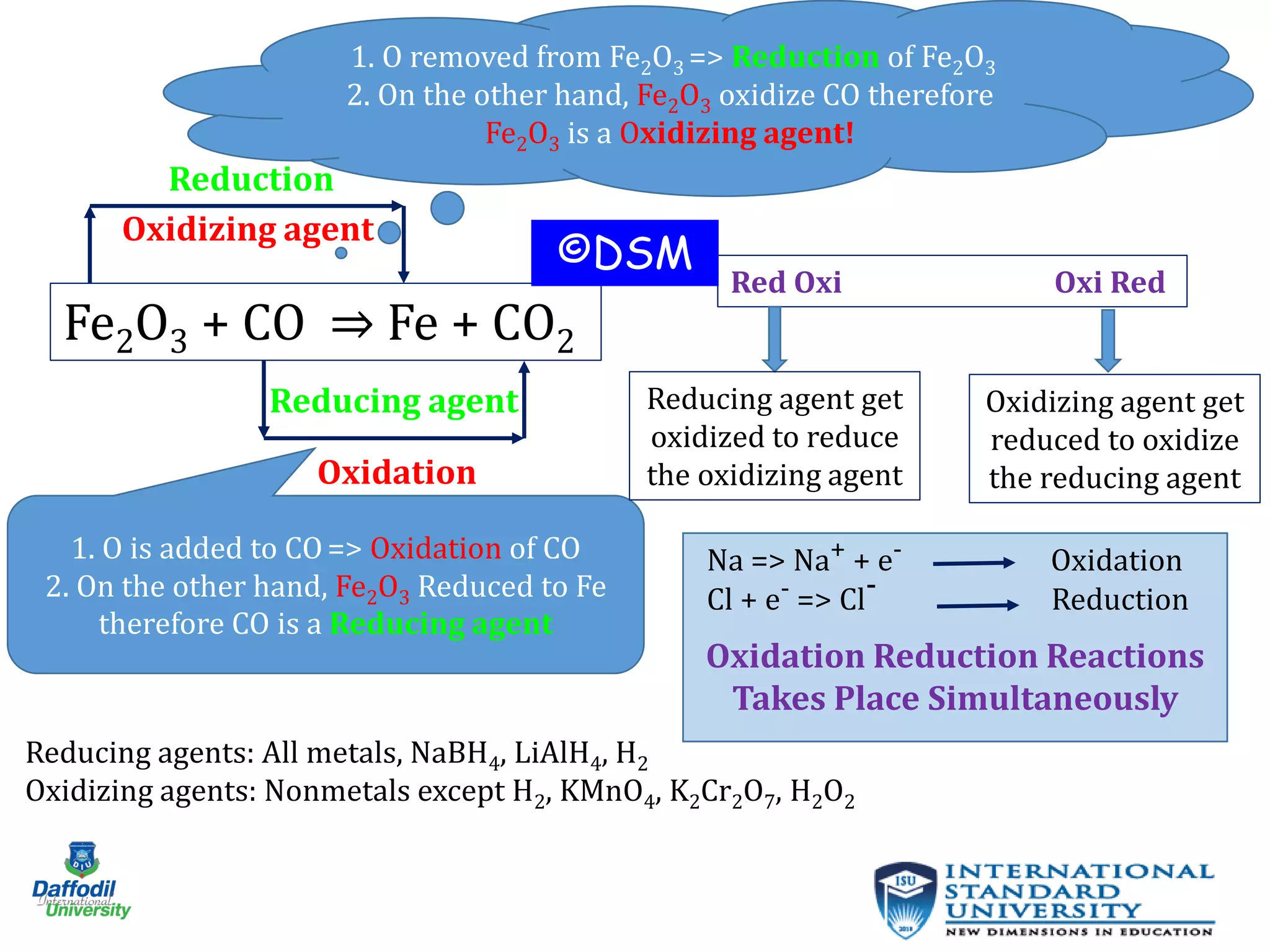 Oxidation and reduction, Balancing the redox rections | PDF