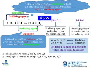 Oxidation and reduction, Balancing the redox rections | PDF