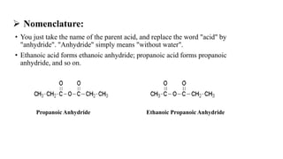 Carboxylic Acid Derivatives (Acid Anhydride) | PPTX
