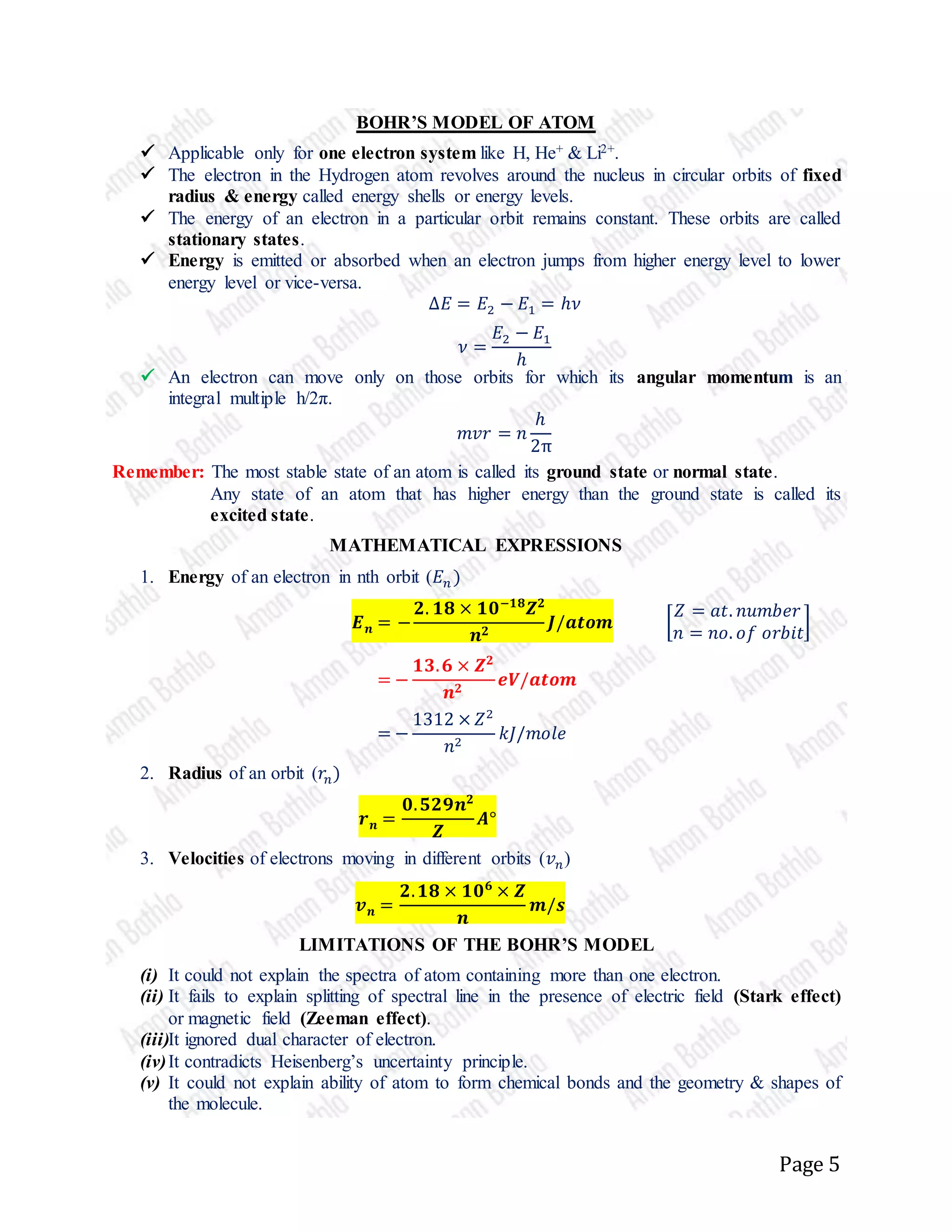 Structure of atom- discovery of proton, electron & neutron | DOCX