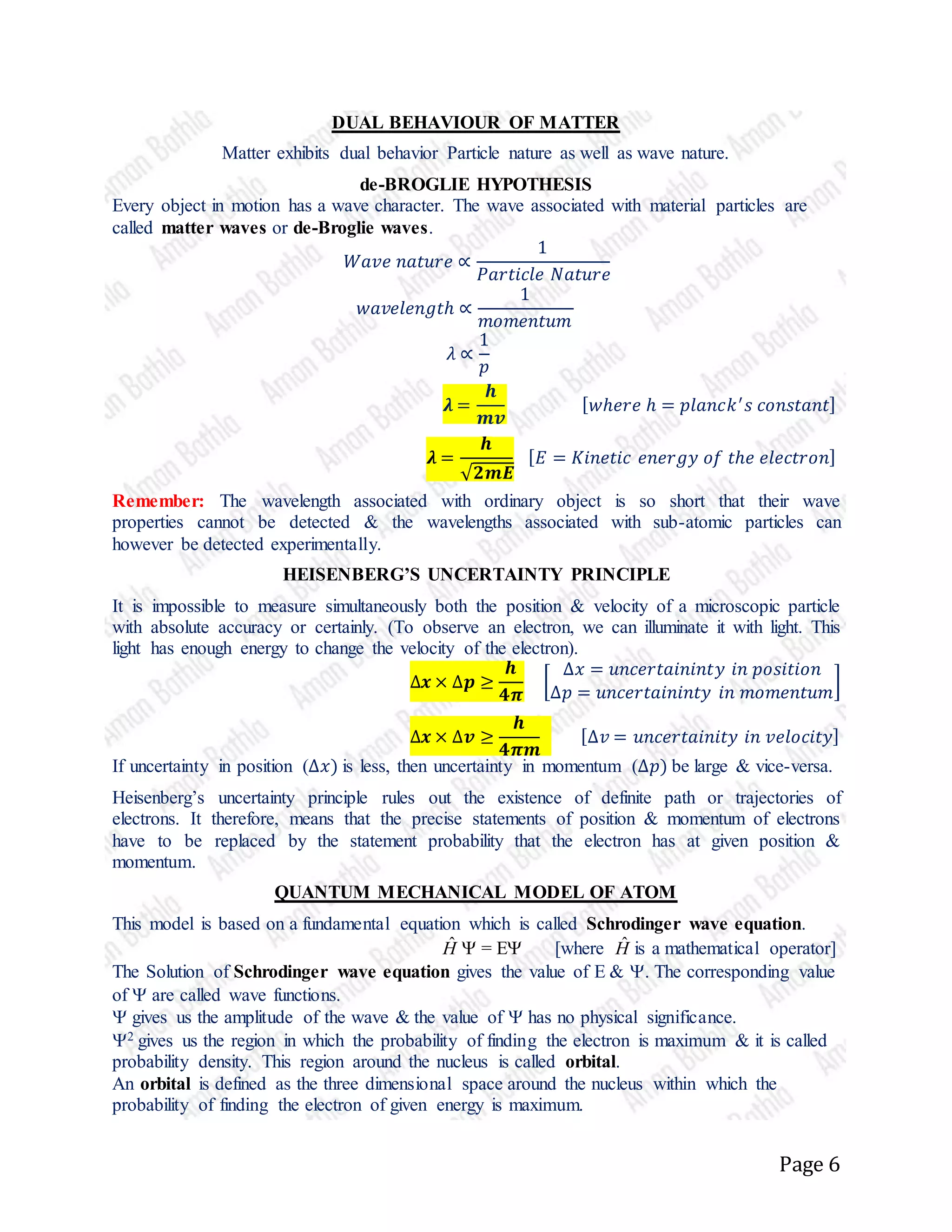 Structure of atom- discovery of proton, electron & neutron | DOCX