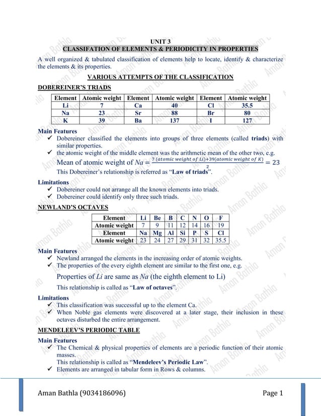 Classification of elements and periodicity in properties | PDF ...