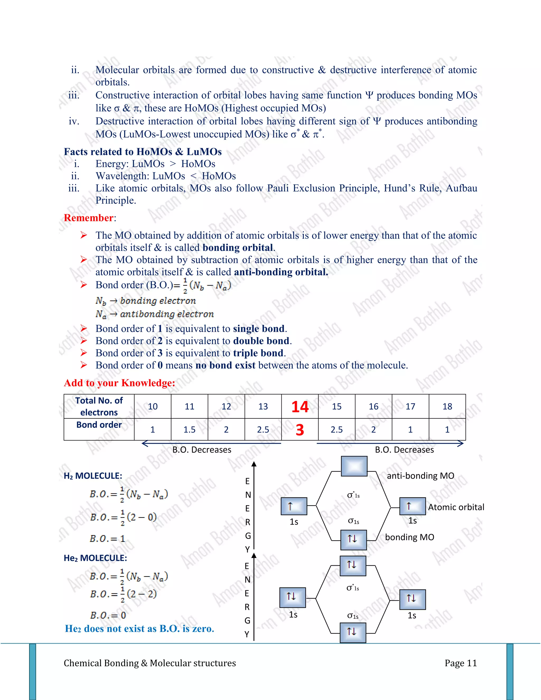Chemical bonding and molecular structure | PDF
