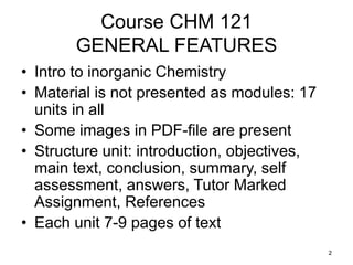 Chem 121 -- OERisation: Group Work | PPTX
