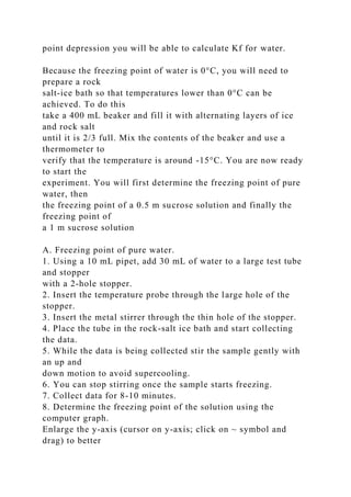 Chem 162 Lab 7 Freezing Point Depression Lab- .docx