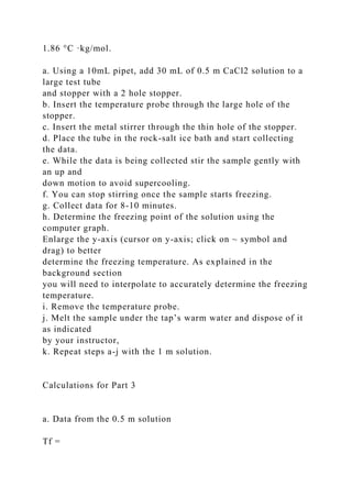 Chem 162 Lab 7 Freezing Point Depression Lab- .docx